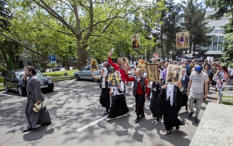 Orthodox Priest Leads Protest Orthodox Believers Editorial Stock Photo ...