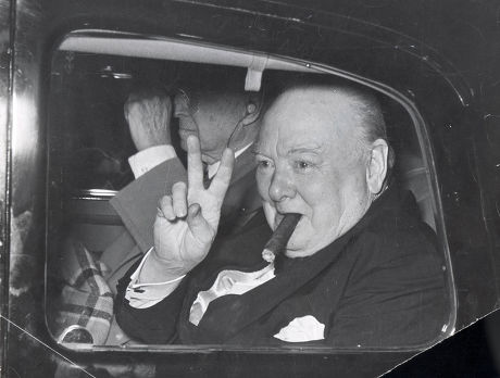 1949 Picture Sir Winston Churchill Giving Editorial Stock Photo - Stock ...