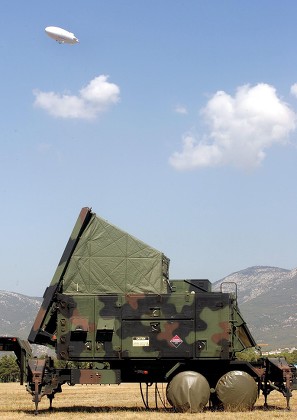 Greek Police Airship Patriot Antiaircraft Missiles Editorial Stock ...