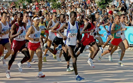 Marathon Runners Athens 2004 Olympic Games Editorial Stock Photo ...