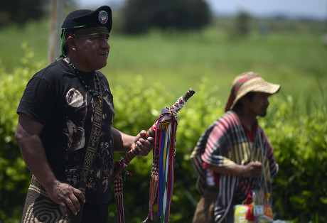 Indigenous People March Between Jamundi Cali Editorial Stock Photo ...