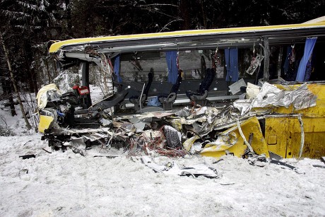 Wreckage One Two Crowded Commuter Buses Editorial Stock Photo - Stock ...