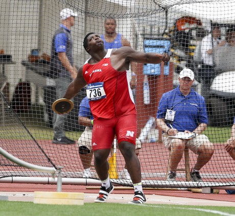 Nebraskas Khalil Davis During Discus Ncaa Editorial Stock Photo - Stock ...