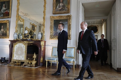 Emmanuel Macron Vladimir Putin Editorial Stock Photo - Stock Image ...