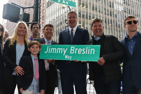 Bill De Blasio Poses Members Breslin Editorial Stock Photo - Stock ...