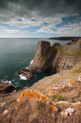 Lydstep Point Near Barafundle Bay Pembrokeshire Editorial Stock Photo ...