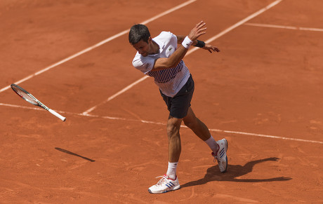 Novak Djokovic Serbia Throws His Racket Editorial Stock Photo - Stock ...