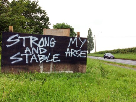 Makeshift Sign Has Been Erected Along Editorial Stock Photo - Stock ...
