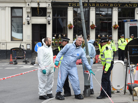 Crime Scene Investigators Search Evidence Near Editorial Stock Photo ...