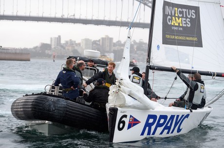Prince Harry Participates Sailing Demonstration On Editorial Stock ...
