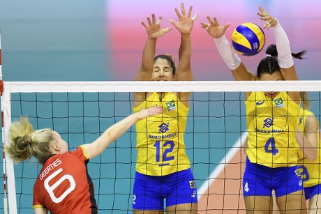 Germanys Volleyball Player Jennifer Geerties L Editorial Stock Photo ...