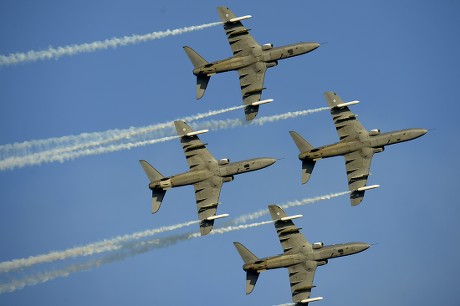Finnish Airforce Midnight Hawks Aerobatic Team Editorial Stock Photo ...