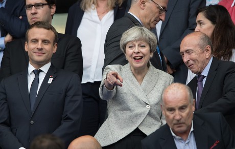 French President Emmanuel Macron British Prime Editorial Stock Photo ...