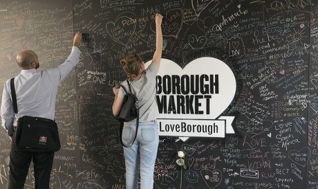 People Write Messages On Blackboard Normal Editorial Stock Photo ...
