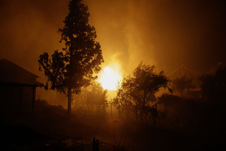Flames Rise During Forest Fire Pedrogao Editorial Stock Photo - Stock ...