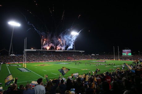 Prematch Fireworks Teams Take Field Editorial Stock Photo - Stock Image ...