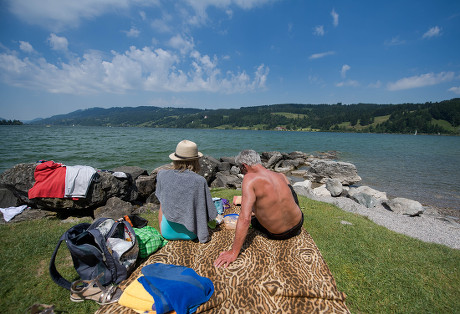 People Enjoy Sunbath On Banks Great Editorial Stock Photo - Stock Image ...