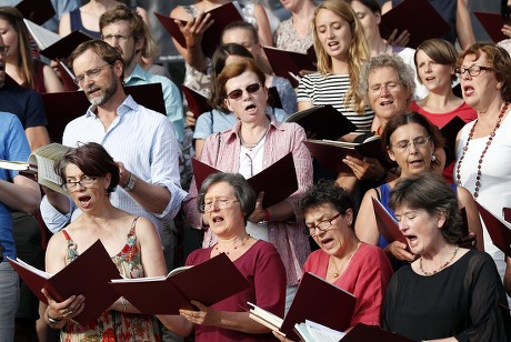 Members Choir Perform On Stairs Berlin Editorial Stock Photo - Stock ...