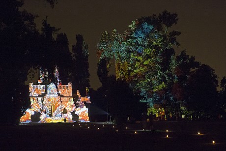 Facade Kossuth Mausoleum Painted Lights During Editorial Stock Photo ...