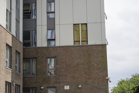 Section Cladding Removed By Workmen Building Editorial Stock Photo ...