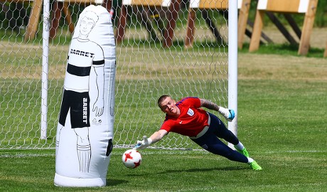 England Goalkeeper Jordan Pickford Makes Save Editorial Stock Photo ...