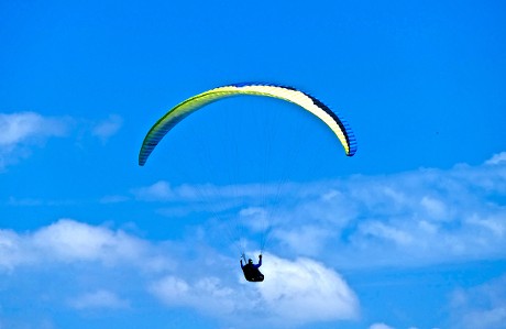Hand Glider Enjoys Blue Skies Barton Editorial Stock Photo - Stock ...
