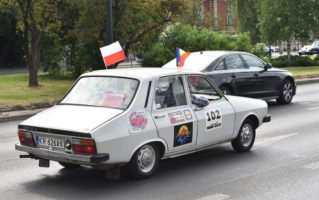 Cars Parade During Historic Car Rally Editorial Stock Photo - Stock ...
