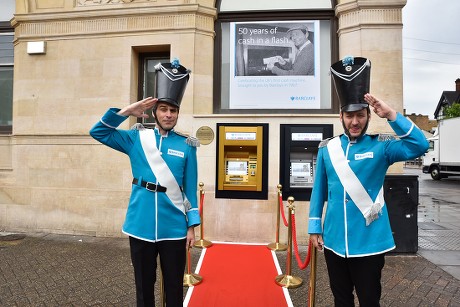 50th Anniversary Worlds First Atm Machine Editorial Stock Photo - Stock ...