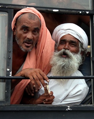 Indian Holy Men Chant Religious Slogans Editorial Stock Photo - Stock ...