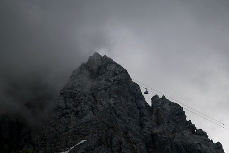 Tyrolean Zugspitze Cable Car Seen Lake Editorial Stock Photo - Stock ...