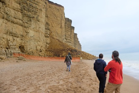 West Bay Cliffs Suffer Second Massive Editorial Stock Photo - Stock ...