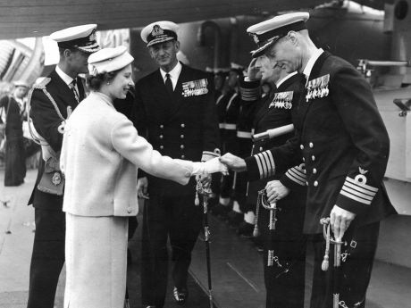 Queen Visits Home Fleet 1957 Queen Editorial Stock Photo - Stock Image ...