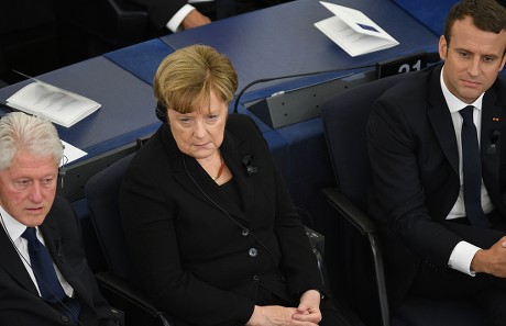 Bill Clinton Angela Merkel Emmanuel Macron Editorial Stock Photo ...