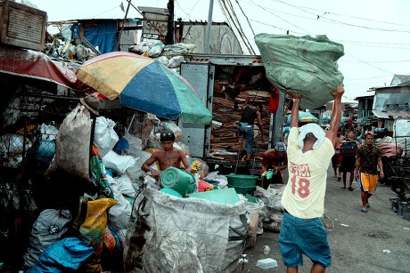 Man Carrying Cardboard Happyland Slums Editorial Stock Photo - Stock ...