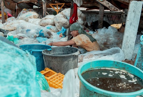 Man Sorts Rubbish Happyland Slums Editorial Stock Photo - Stock Image ...