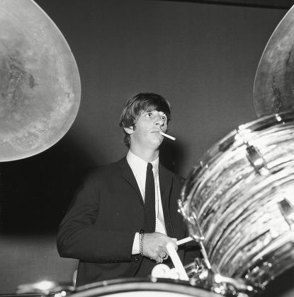 Ringo Starr Smokes Cigarette Drums Beatles Editorial Stock Photo ...