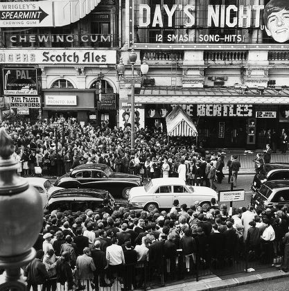 Fans Beatles Crowd Outside London Pavilion Editorial Stock Photo ...