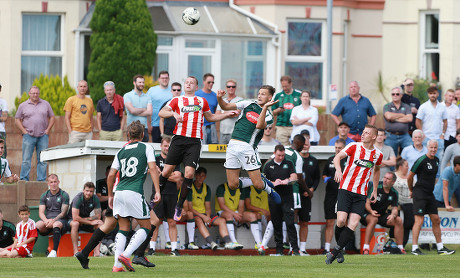 Plymouths Jordan Bentley Challenges Ariel Ball Editorial Stock Photo ...