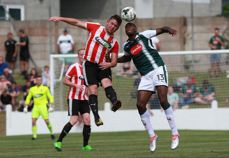 Plymouths Nathan Blissett Challenges Ariel Ball Editorial Stock Photo ...