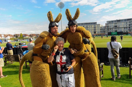 Two Australians Dressed Kangaroos Having Fun Editorial Stock Photo ...