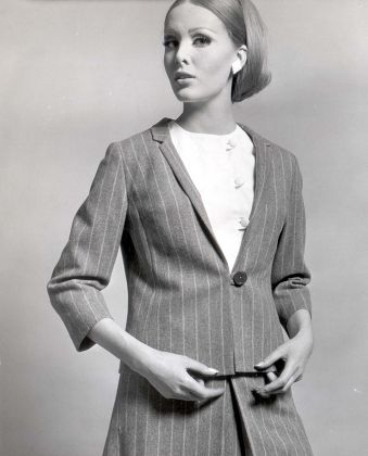 Fashion Shaplet Longjacket Suit White On Editorial Stock Photo - Stock ...