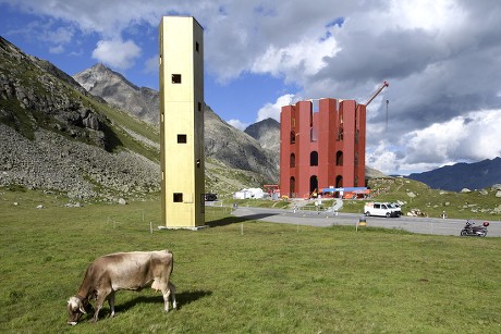 View Socalled Julier Tower R Torre Editorial Stock Photo - Stock Image ...