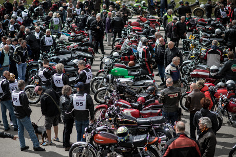 Motorcycle Fans Rider Stand Beside Their Editorial Stock Photo - Stock ...