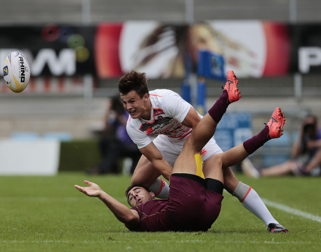 Jordan Ainslie England Tackles Akaki Tabutsadze Editorial Stock Photo ...