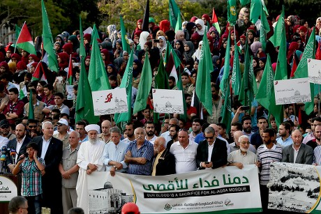 Supporters Islamic Resistance Movement Hamas Wave Editorial Stock Photo ...