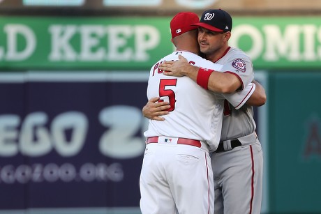 MLB Nationals vs Angels, Anaheim, USA - 18 Jul 2017 Stock Pictures ...