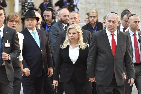 Benjamin Netanyahu Sarah Netanyahu Viktor Orban Editorial Stock Photo ...