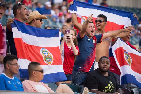 Costa Rican Fans Cheer During Concacaf Editorial Stock Photo - Stock ...