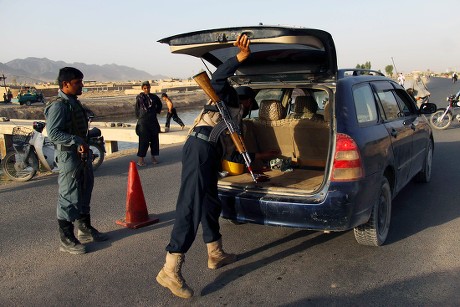 Afghan Police Check Vehicles On Highway Editorial Stock Photo - Stock ...