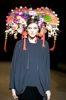 Model On Catwalk Hat By Piers Editorial Stock Photo - Stock Image ...